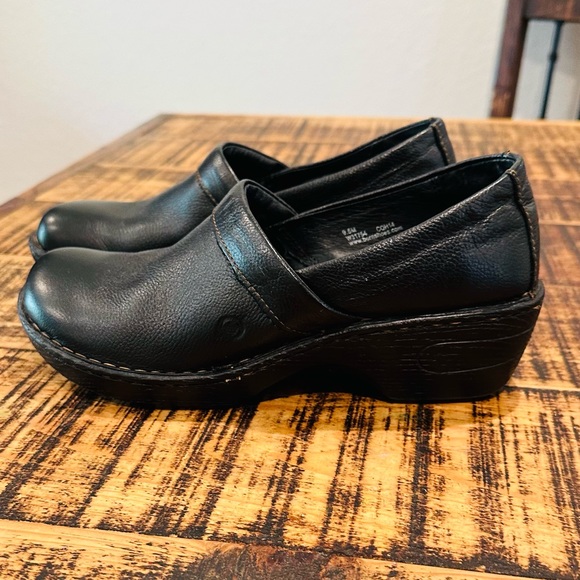 Born | Shoes | Born Black Leather Clogs Pebble Leather Size 95 | Poshmark